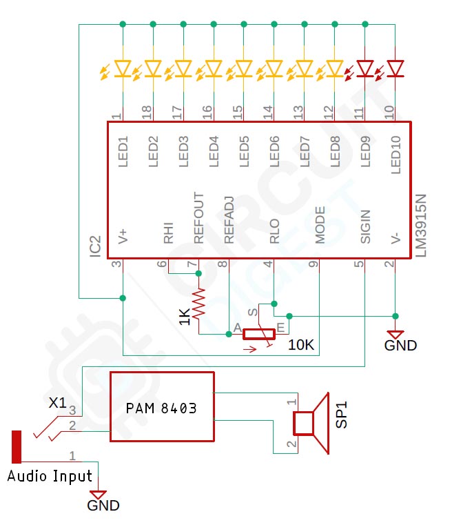 10 Segment LED VU Meter Module For Preamplifier 10-Segment LED Audio ...
