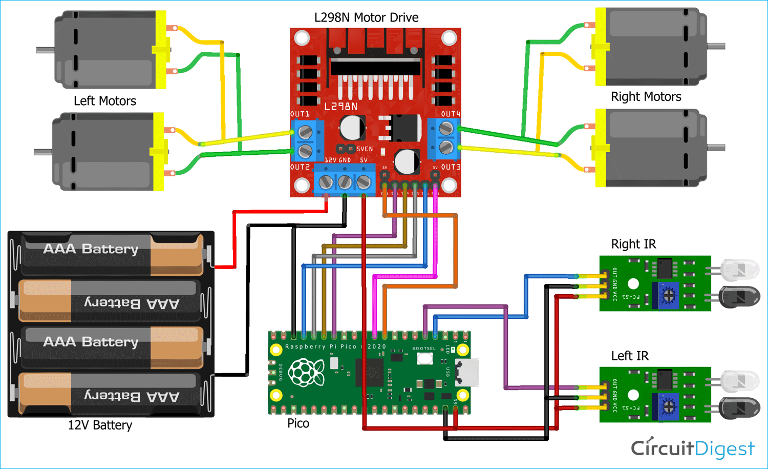 Line Follower Robot Using Arduino And L298N Module 44 OFF